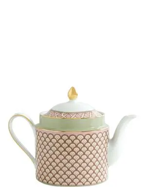 La DoubleJ Impero Gold-plated Porcelain Teapot - Pink