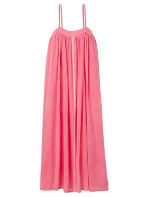 LEMLEM Eda Cotton-Voile Maxi Dress Bubblegum