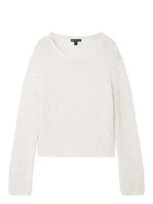 JAMES PERSE Cotton And Linen-blend Sweater - White