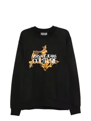 Versace Baroque-print Sweatshirt - Black