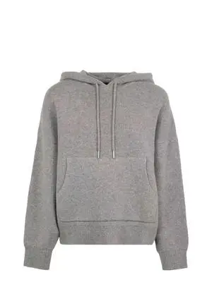 NILI LOTAN Long-sleeve Wool Hoodie - Grey