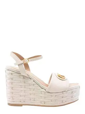 Valentino Garavani 120mm Wedge Sandals - Neutrals