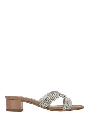AQUAZZURA Crystal Muse 35mm Low Heel Sandals - Silver