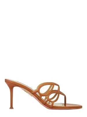 AQUAZZURA Infinito 75mm Leather Sandals