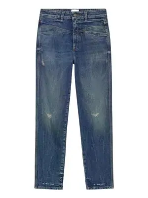Closed Distressed Cropped Jeans - Blue