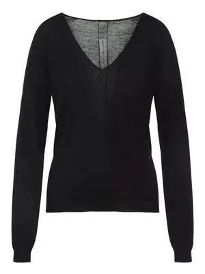 RICK OWENS V-Neck Wool Sweater