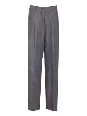 Liu Jo Pleated Flared Trousers - Grey