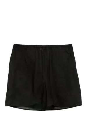 TOTEME Elasticated Ramie Shorts - Black