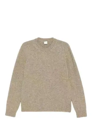 Eleventy Crew-neck Wool Sweater - Brown