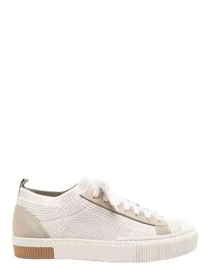 Eleventy Perforated Suede Trainers - Neutrals