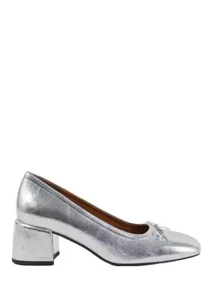 VAGABOND SHOEMAKERS Adison Bow-detail Block-heel Pumps - Silver