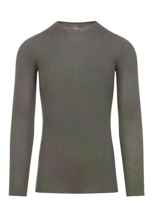 Rick Owens Ribbed Wool Sweater - Grey