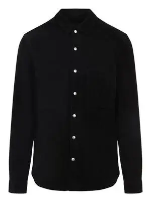 Rick Owens Button-fastening Suede Shirt - Black