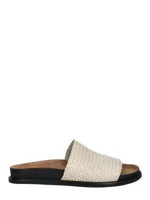 VAGABOND SHOEMAKERS Effie Woven Leather Slides - Neutrals