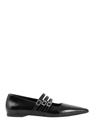 VAGABOND SHOEMAKERS Hermine Pointed-toe Buckle Flats - Black