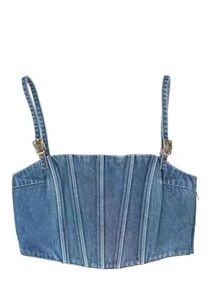 Cult Gaia Lauren Denim Tank Top - Blue