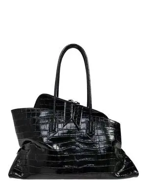 Attico Crocodile-effect Tote Bag - Black