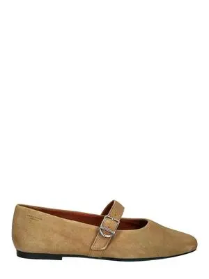 VAGABOND SHOEMAKERS Jolin Buckle-strap Suede Ballet Flats - Neutrals