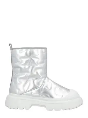 Hogan Leather Ankle Boots - Silver