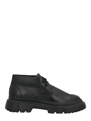 Hogan Leather Ankle Boots - Black