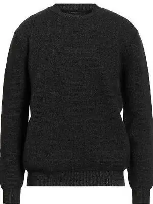 ROBERTO COLLINA Knitted Mélange Sweater - Black
