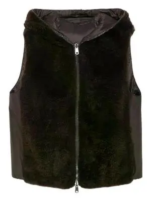 Brunello Cucinelli Hooded Faux-fur Gilet - Brown