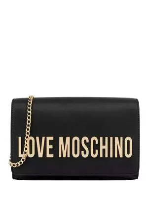 Moschino Logo-lettering Clutch Bag - Black
