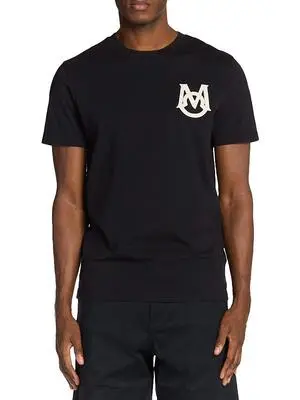 Moncler Short Sleeve Logo Tee - Dark Navy Blue