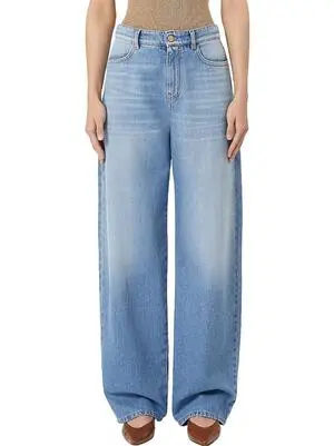 Max Mara Mid-rise Oversized Jeans - Light Blue