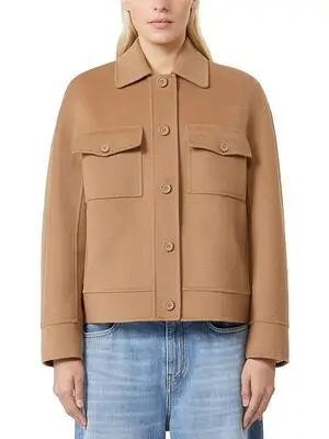 Max Mara Boxy Cropped Jacket - Camel