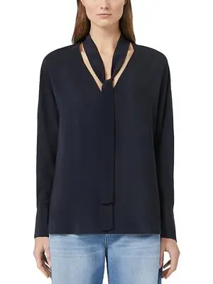 MAX MARA STUDIO Silk Top - Navy