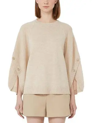 Max Mara Ampex Wool & Cashmere Crewneck Sweater - Sand