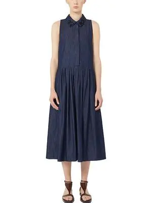 Max Mara Elena Cotton Dress - Midnightbl