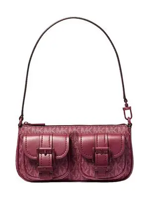 Michael Kors Convertible Pouchette Shoulder Bag - Mulberry