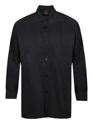 CASELLA MEYER Pleated Long-sleeve Shirt - Black