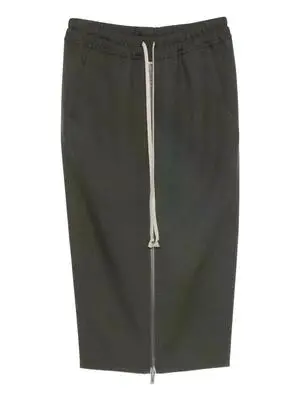 Rick Owens Drawstring Zip-front Midi Skirt - Green