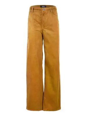A.p.c. High-waisted Corduroy Trousers - Neutrals
