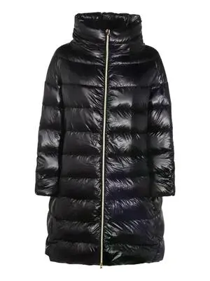 Herno Quilted High-neck Oversized Coat - Black