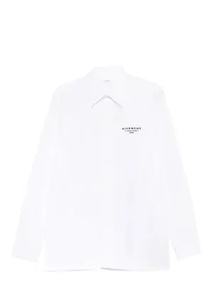 Givenchy Logo-embroidered Cotton Shirt - White
