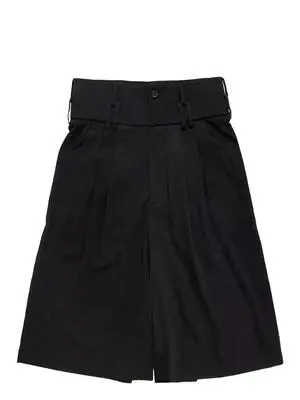 NAMACHEKO Pleated Double-waistband Shorts - Black