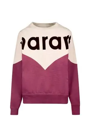 MARANT ETOILE MARANT ÉTOILE Colour-Block Logo Sweatshirt Purple