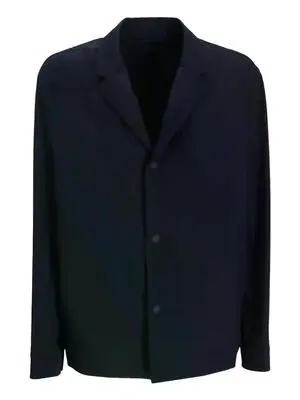 BOSS Notched-collar Button-up Jacket - Blue