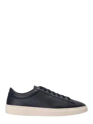 BOSS Leather Lace-up Sneakers - Blue