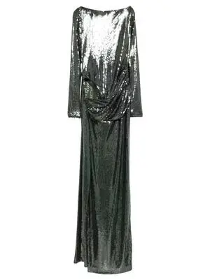 Alex Perry Sequin-embellished Maxi Dress - Green