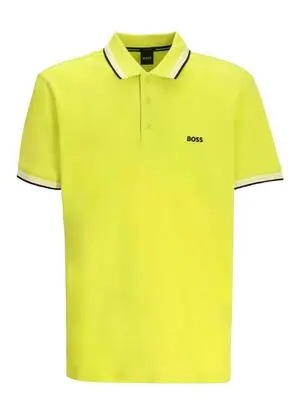 BOSS Contrasting-trim Polo Shirt - Yellow