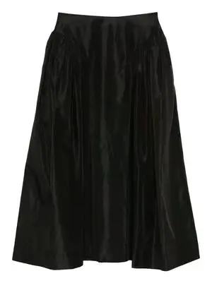 Simone Rocha Pleated Midi Skirt - Black