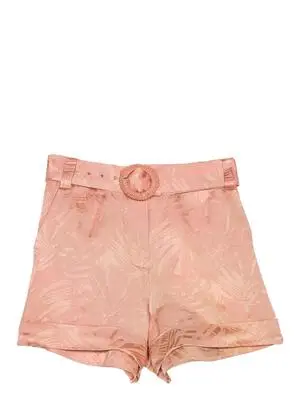 TWINSET Leaf-print Belted Shorts - Pink