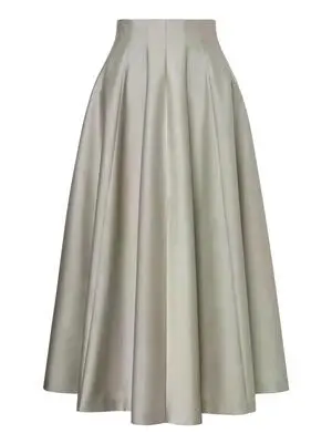 Alberta Ferretti Pleated Midi Skirt - Grey