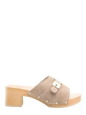DR. SCHOLL'S SHOES 60mm Pescura Sarah Buckle-detail Suede Sandals - Neutrals
