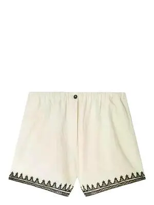 Alanui Akasha Cotton-blend Shorts - Neutrals